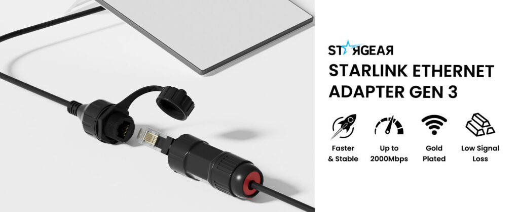 Starlink Ethernet Adapter – Instant IP67 RJ45 | STARGEAR